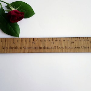 Personalised Teachers Ruler - Teachers Gift - Oak Rulers - Teaching ...