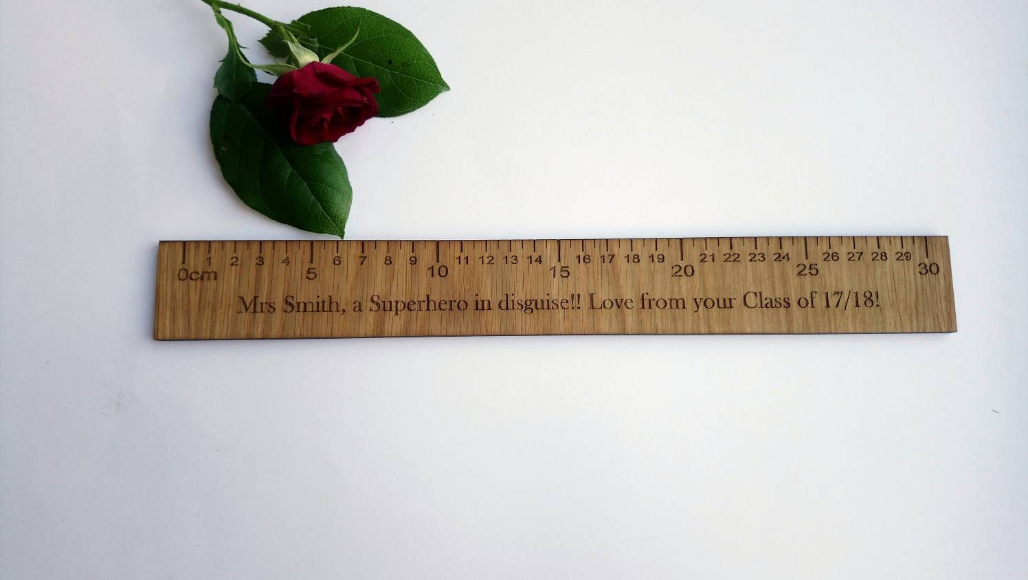 Personalised Teachers Ruler Teachers Gift Oak Rulers - Etsy UK