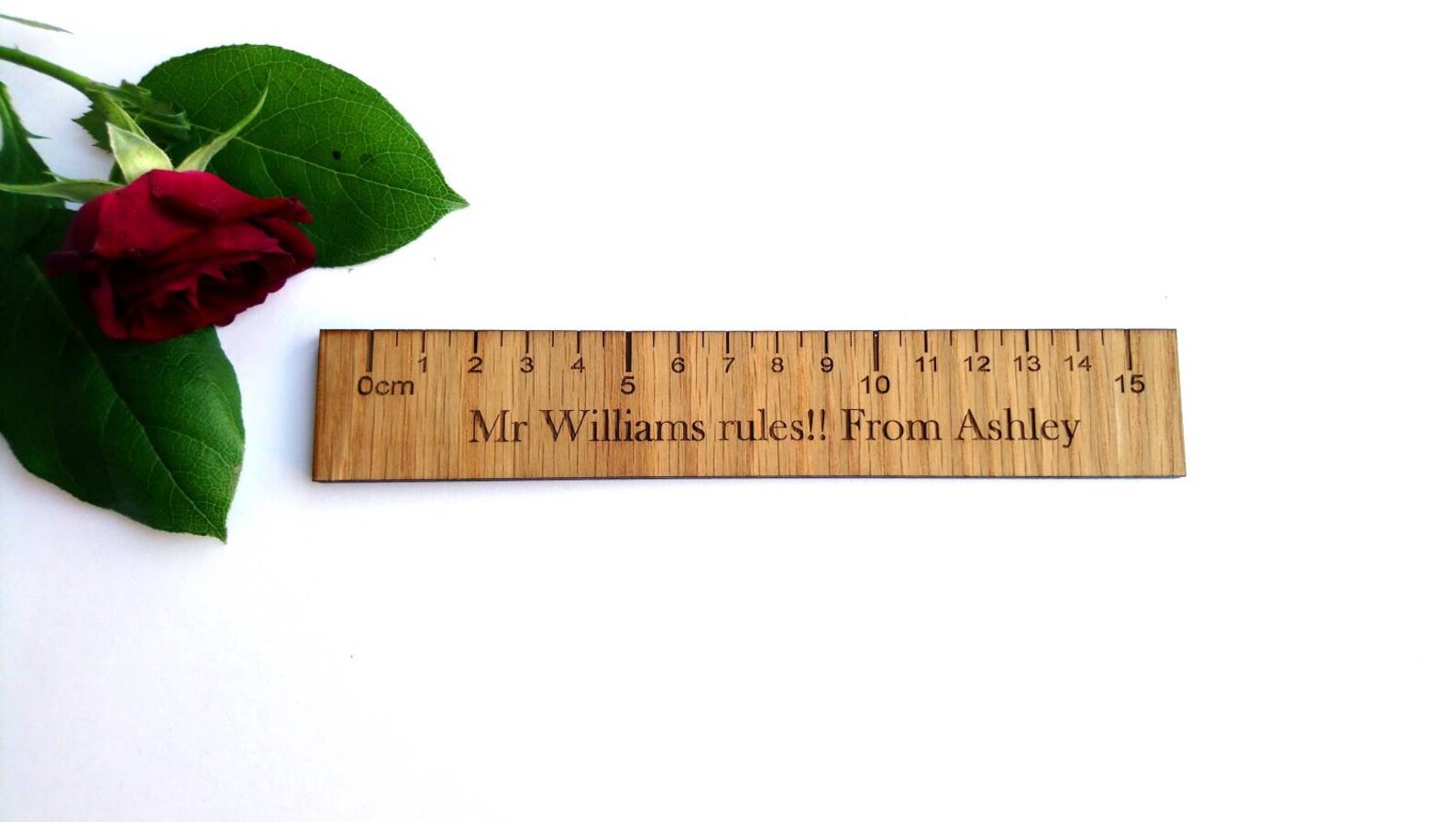 Personalised Teachers Ruler Teachers Gift Oak Rulers | Etsy UK