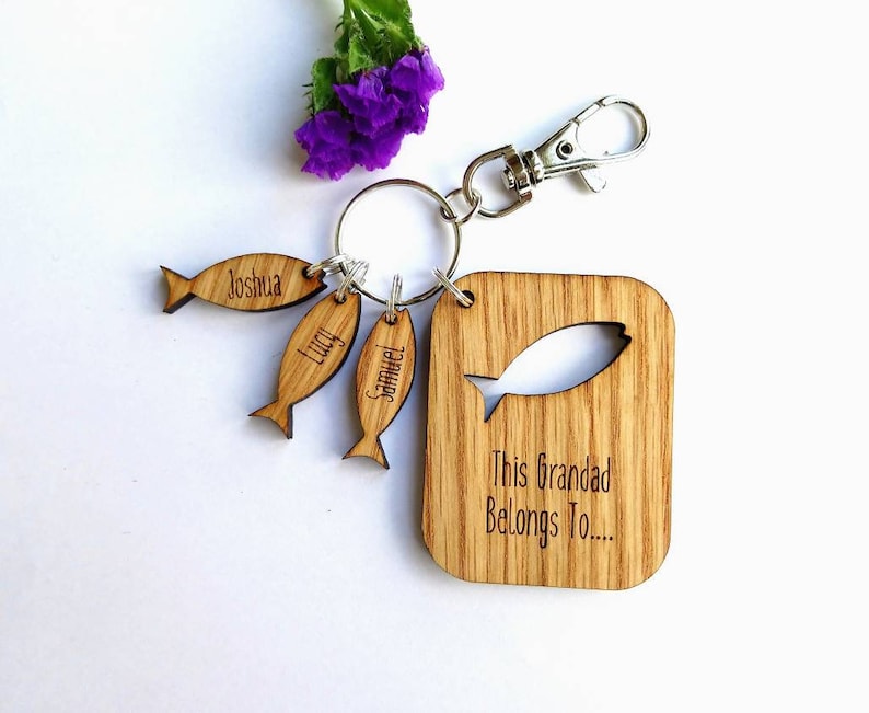 Fishing Key Ring This Daddy Belongs to.. Personalised | Etsy