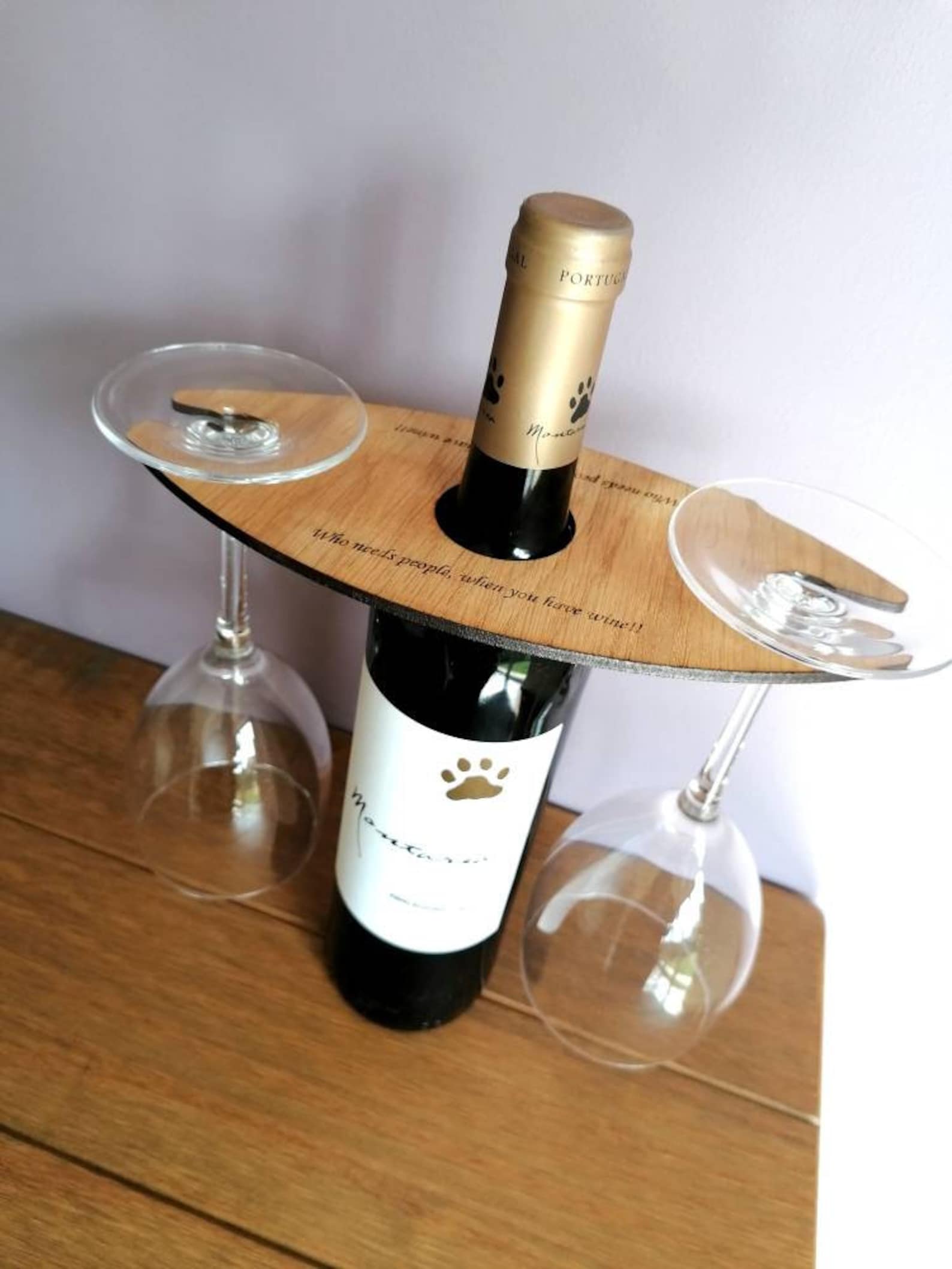 WINE BUTLER Wine glass holder Stocking filler Secret | Etsy