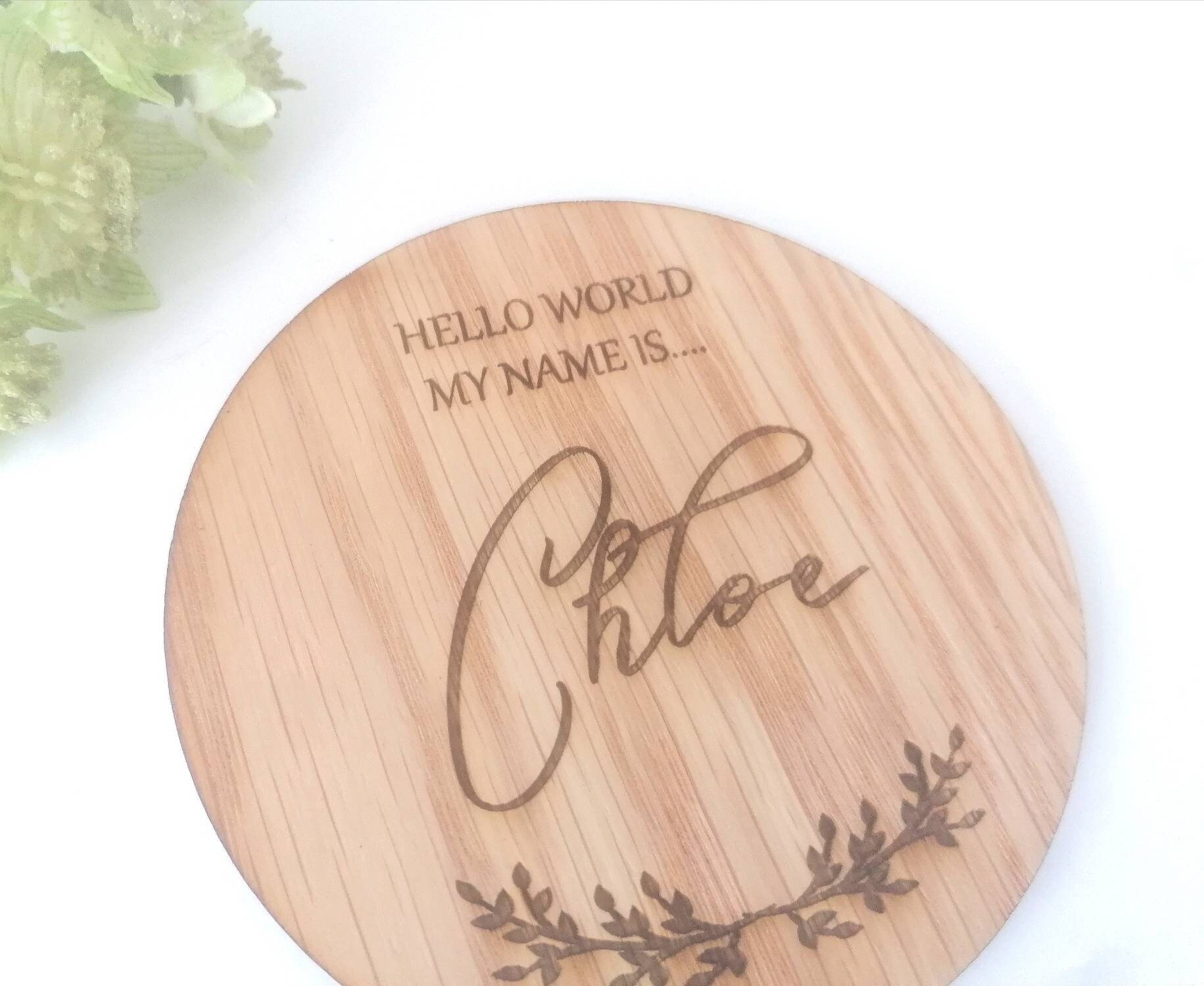 Welcome to the World baby Announcement Plaque Hello World | Etsy