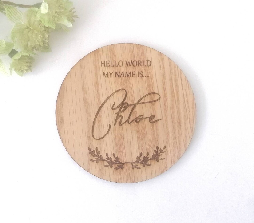 Hello Baby - Welcome to the World -baby Announcement Plaque ...