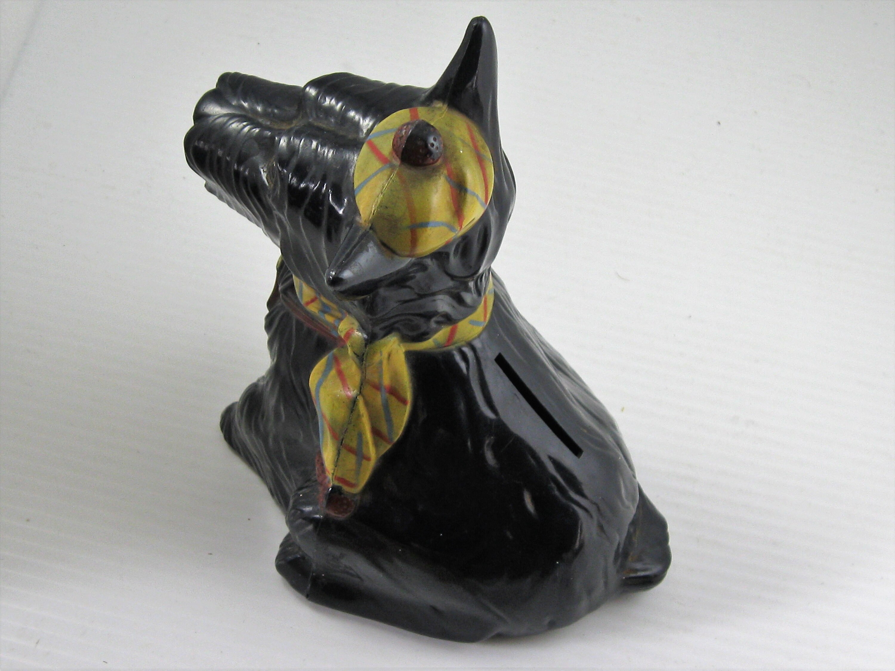 Dog Coin Bank Money Scottie Dog Tartan Scarf Scottie Dog With - Etsy
