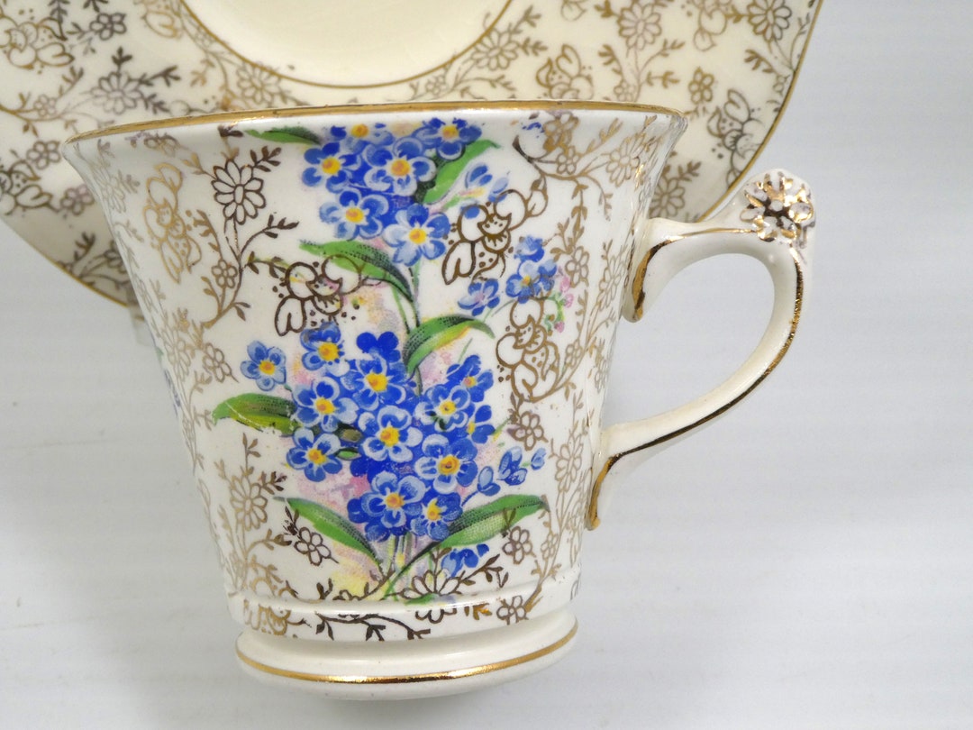 James Kent Chintz Cup and Saucer Flower Handled Cup. Pearl De Luxe ...