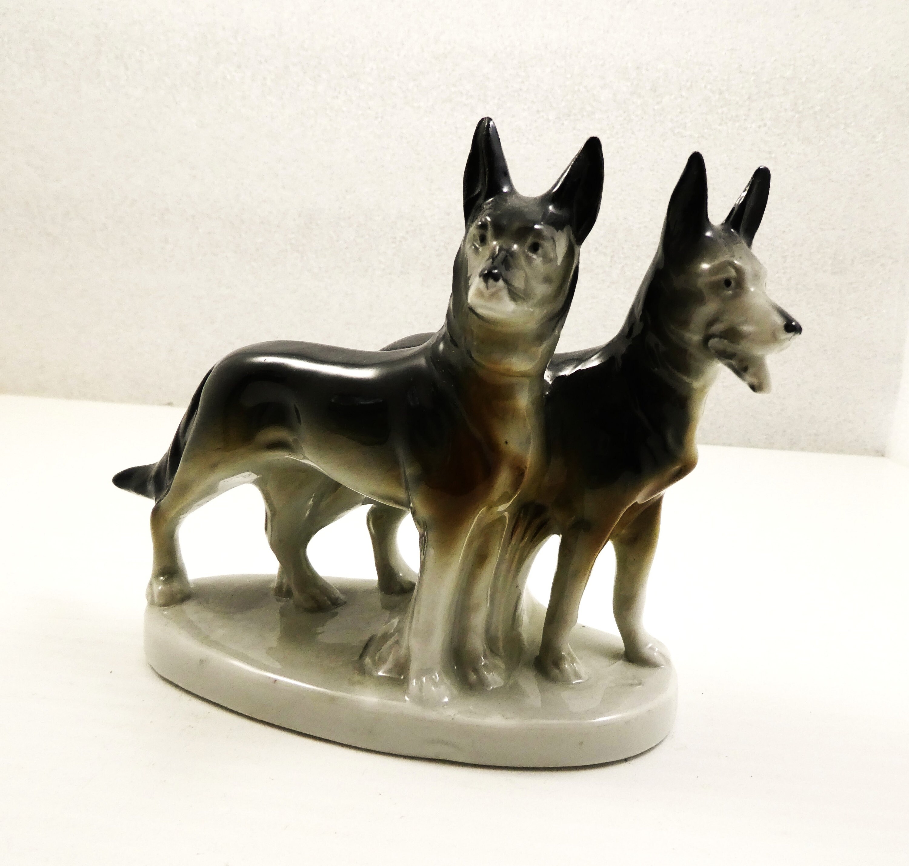 German Shepherd Dogs Pair of Porcelain Alsatian Dogs Made in Germany - Etsy