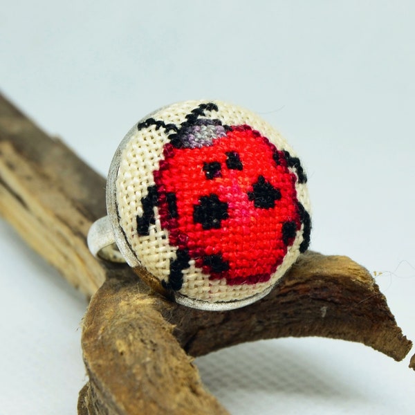 Ladybug Ring - Etsy