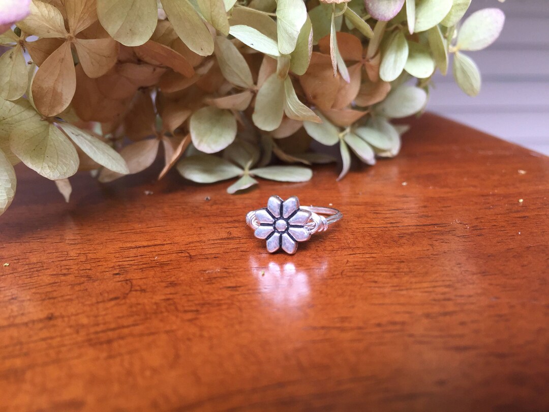 Flower Ring | Small Flower Ring | Floral Jewelry | Flower Jewelry ...