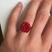 NEW STYLE Red Rose Ring Red Flower Ring Red Rose Flower - Etsy