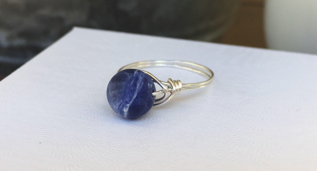 Ocean Blue Ring | Navy Blue Ring | Medium Blue Ring | Blue Statement ...