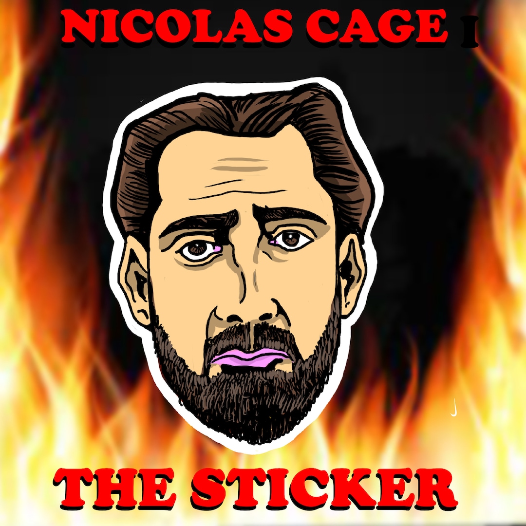 Nicolas Cage the Sticker - Etsy
