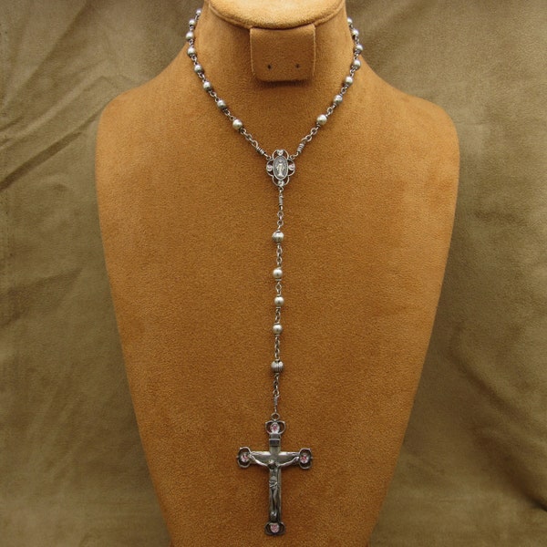 Mens Rosary Style Necklace - Etsy