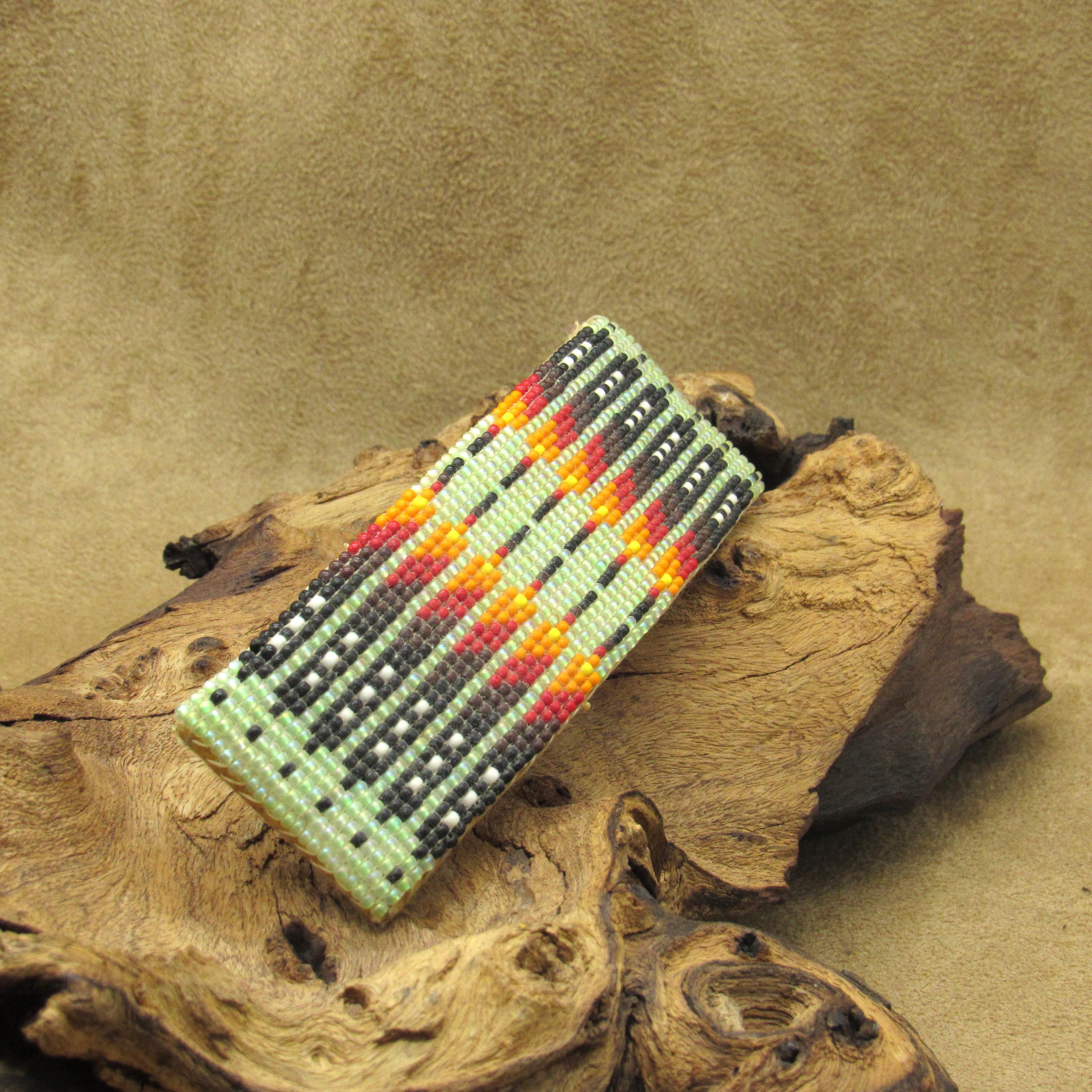 Large Light Green Seed Bead Barrette - Etsy