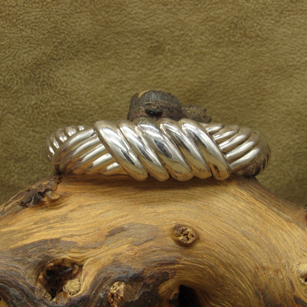 Vintage Silver Unique Braided Dome Design Cuff - Etsy