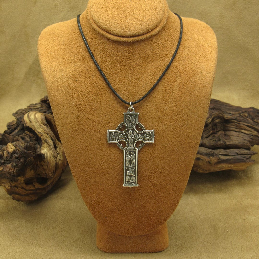 Sterling Silver Antaya Cross Pendant on Black Cord Necklace - Etsy