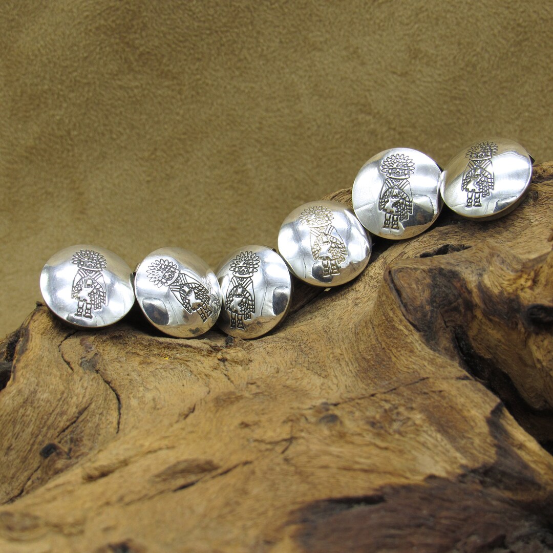 Set of Six Early Morning Singer Sterling Silver Button Covers - Etsy