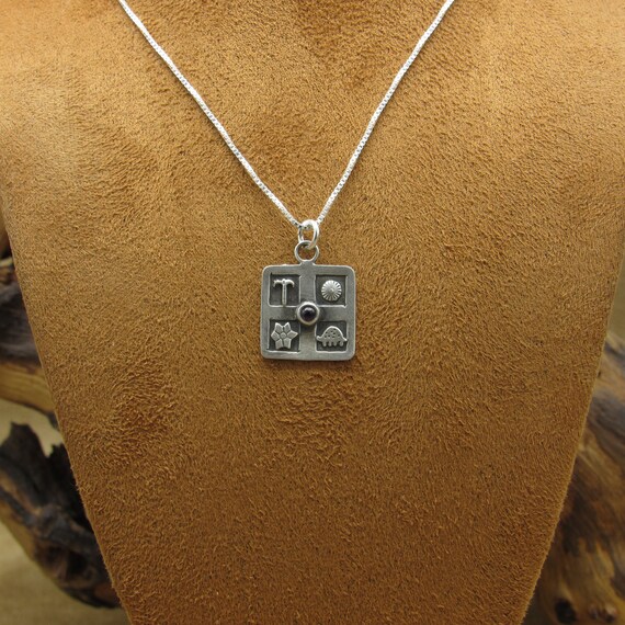 Sterling Silver and Amethyst Studio 45 Pendant and Ch… - Gem