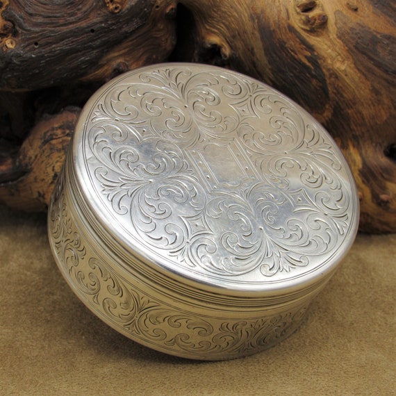 1927 Antique Silver Trinket Box
