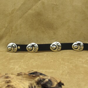 Vintage Leather and Sterling Silver Bear Paw Concho Style Hat Band - Etsy