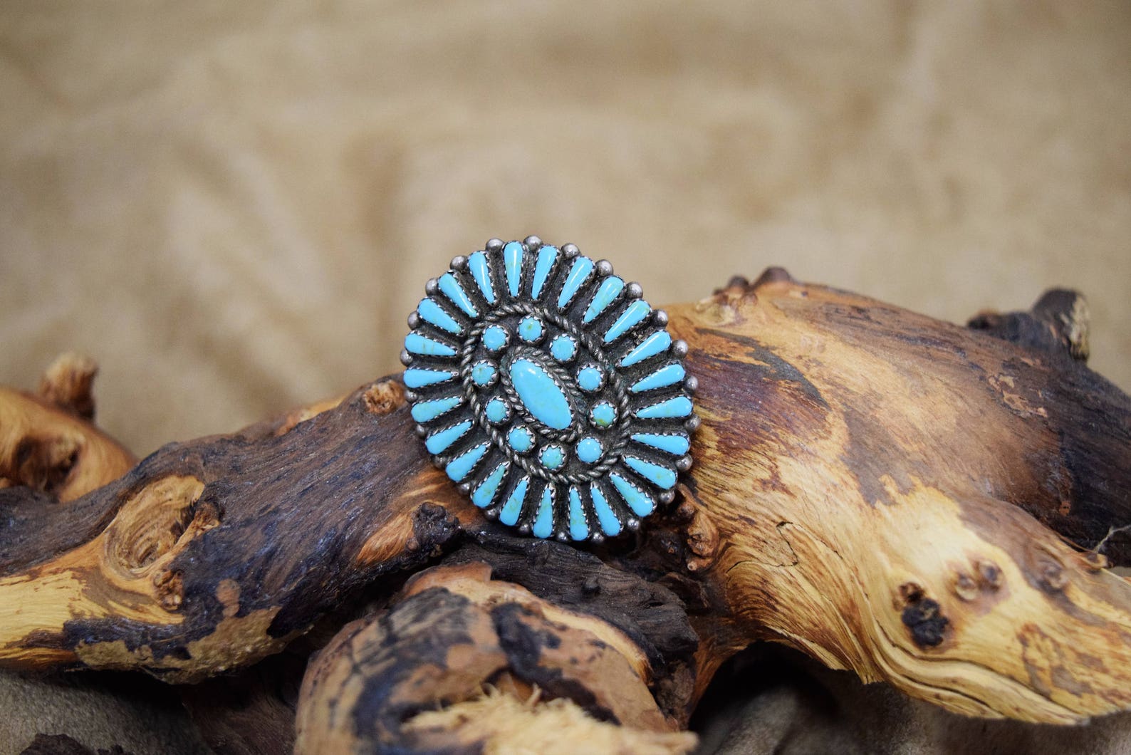 Vintage Navajo Block Turquoise Cluster Pin/pendant Made by A & - Etsy
