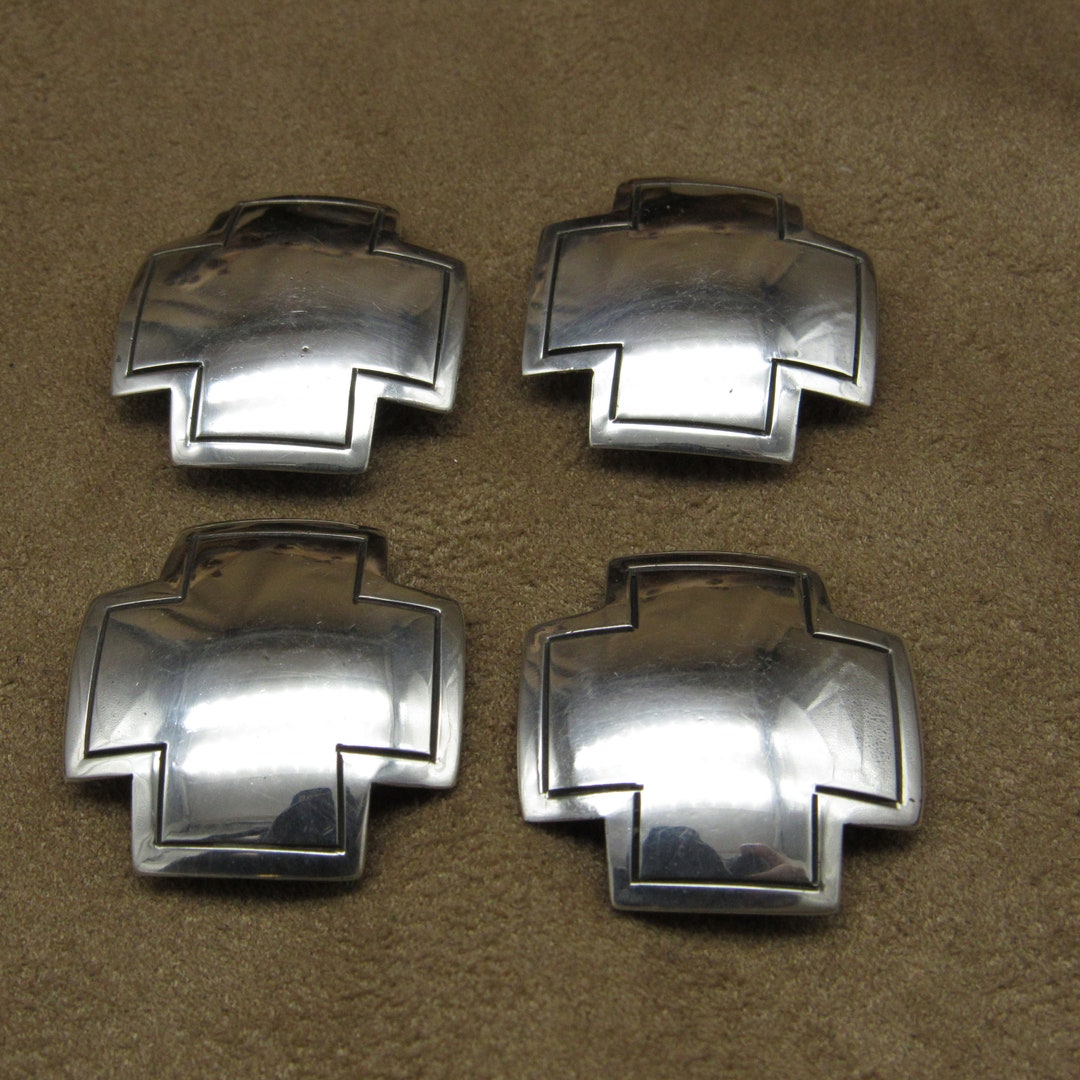 Vintage Sterling Silver Cross Button Covers - Etsy