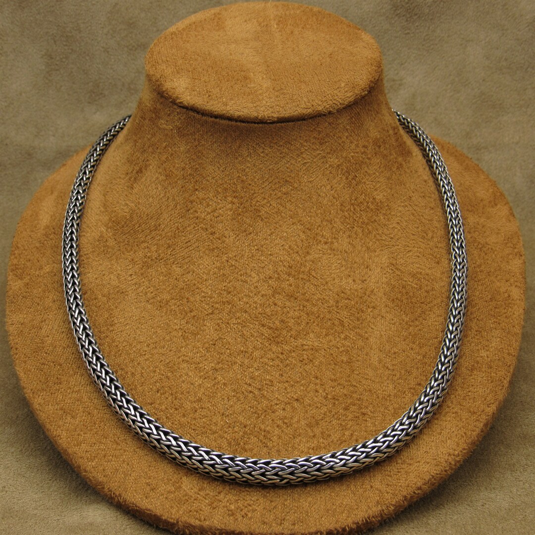 Beautiful Sterling Silver Braided Chain Necklace - Etsy.de