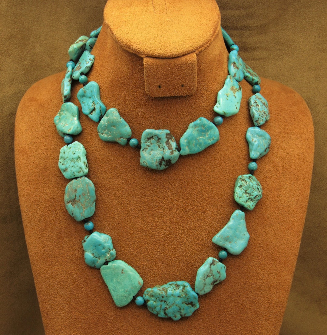 Beautiful Turquoise Slab Necklace - Etsy