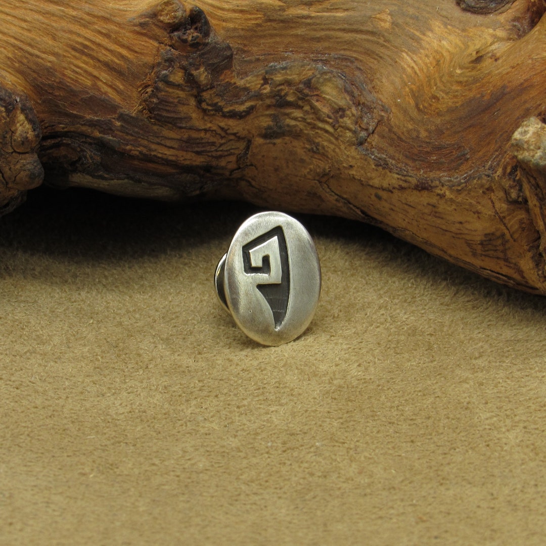 Sterling Silver Hopi Whirlwind Symbol Overlay Tie Tack - Etsy