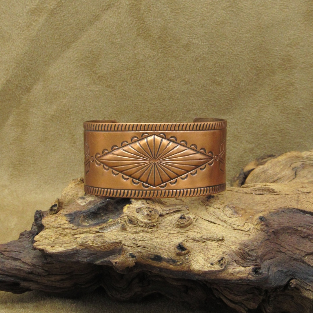 Vintage Bell Trading Post Stamped Repousse Copper Cuff Bracelet - Etsy
