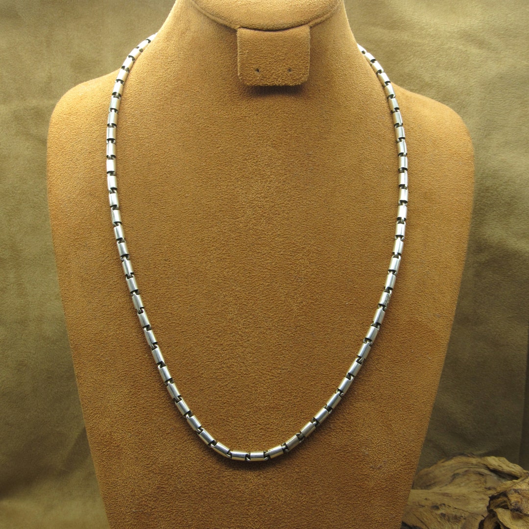 Vintage Sterling Silver Baht Style 24.5 Chain - Etsy