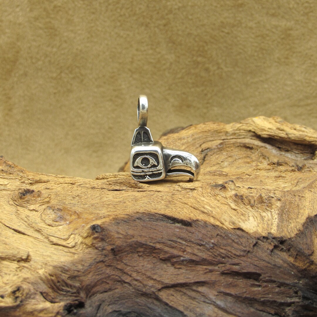 Vintage Sterling Silver Hollow Bird Head Pendant - Etsy