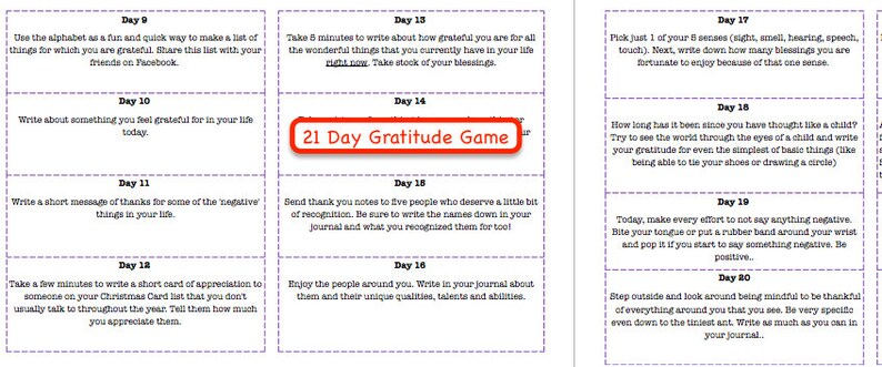 21 Day Gratitude Journal Game, Download Game, Bible Study, Women's ...