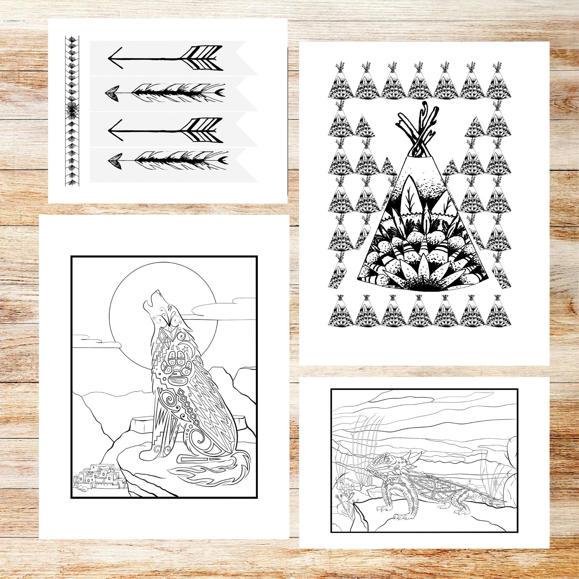 Native American Tribal Images Coloring Pages for Adults and Kids ...