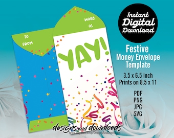 Printable Birthday Money Envelope Template - Etsy