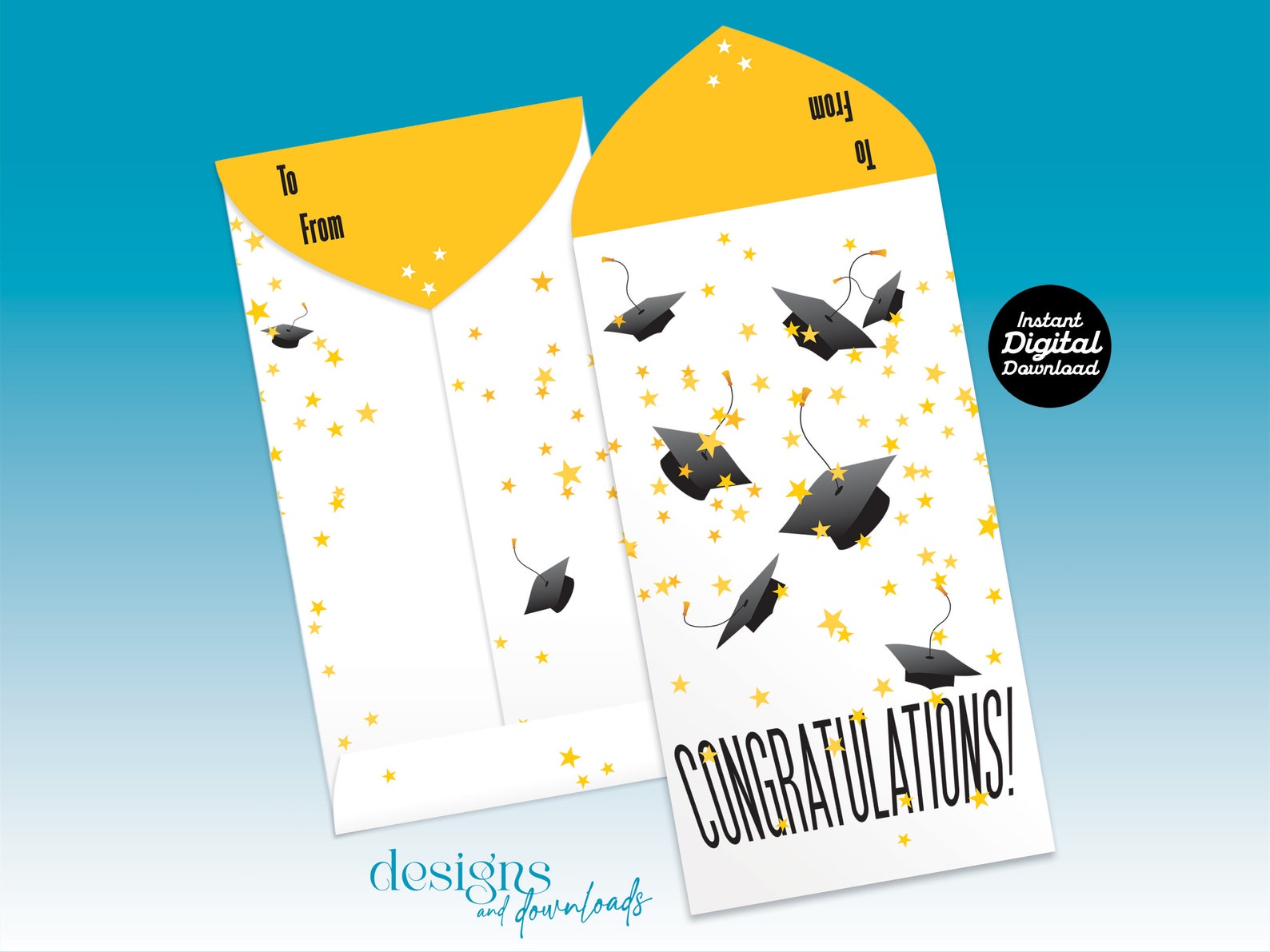 Printable Graduation Money Envelope-congratulations - Etsy