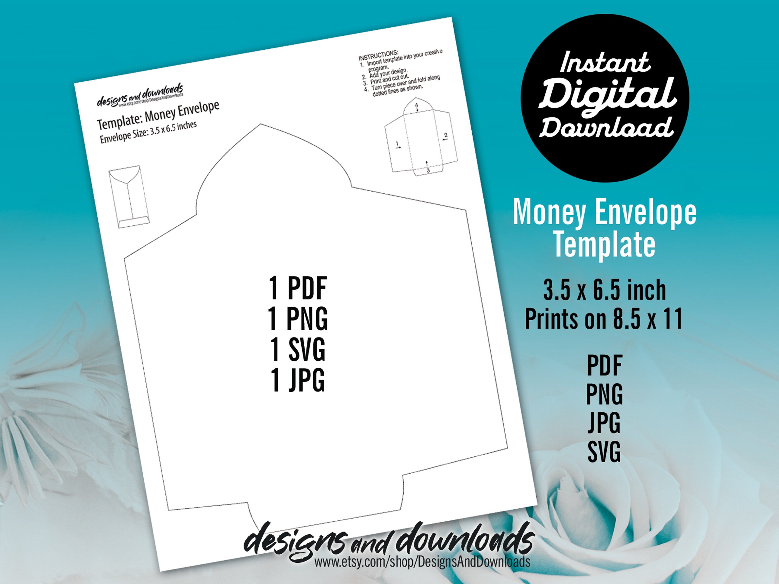 Printable Money Envelope Template - Etsy