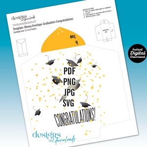 Printable Graduation Money Envelope-congratulations - Etsy