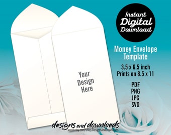 Printable Canva Template for Cash Envelope, 6.5x3 Envelope Template ...