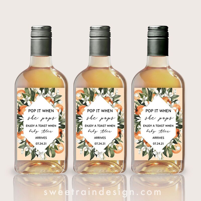 Pop When She Pops Labels - Etsy