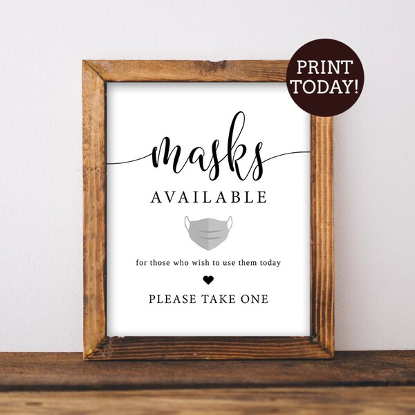 Wedding Mask Sign - Etsy