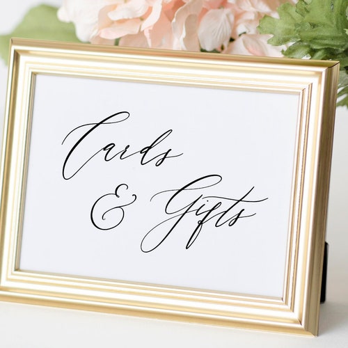 Cards and Gifts Sign Printable Wedding Signs Wedding - Etsy