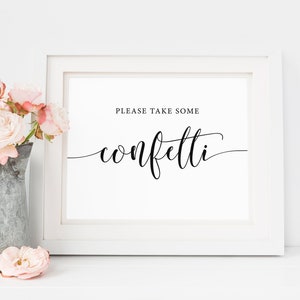 Wedding Confetti Sign, Confetti Toss Sign, Confetti Bar Printable, DIY ...