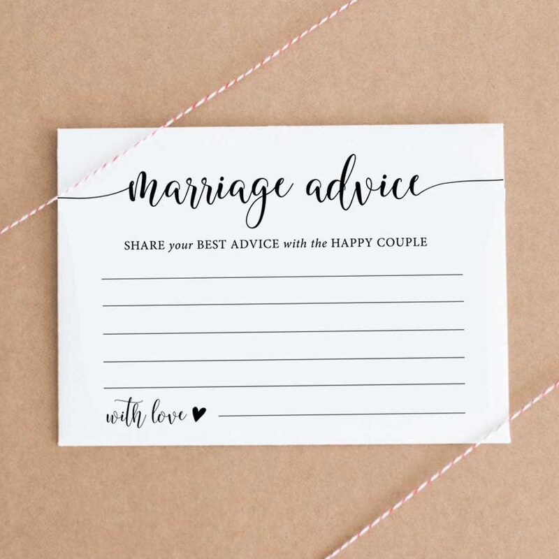 Marriage Advice Card - Etsy