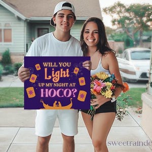 Tangled HOCO Proposal Sign, Homecoming 2025, Homecoming Proposal Poster ...