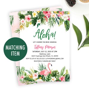 Tropical Menu Card Template, Beach Wedding Menu, Editable Menu ...