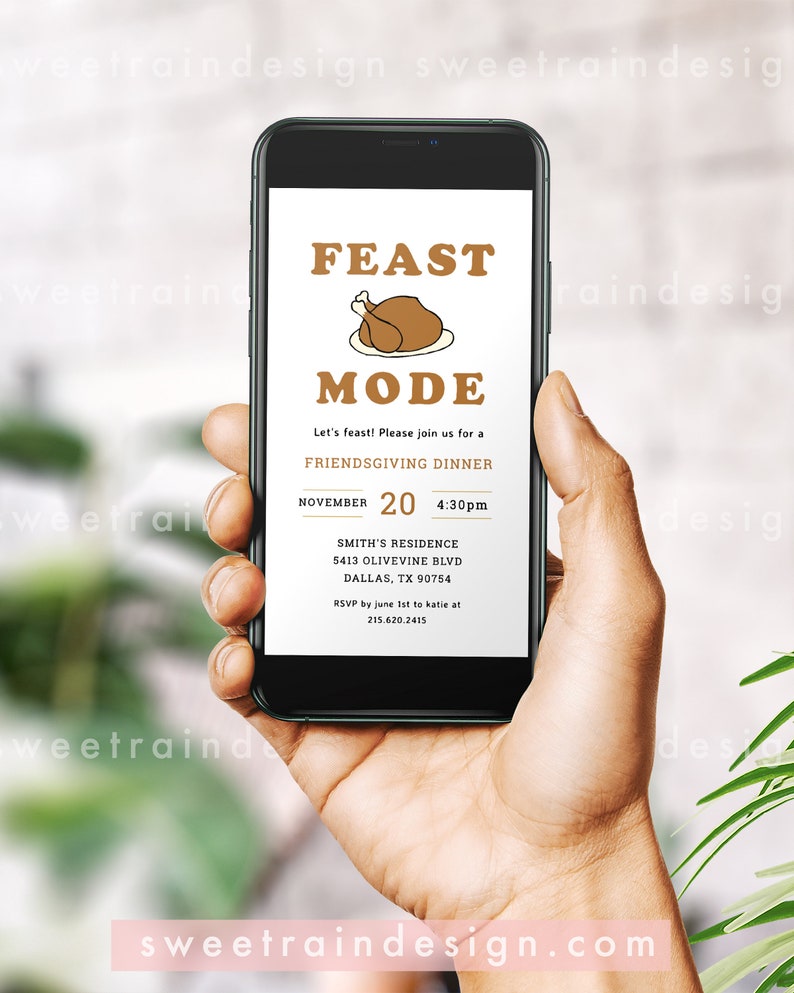 Feast Mood Friendsgiving Invitation Digital Download - Etsy