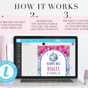 Editable Mamma Mia Birthday Party Bunting Template, Dancing Queen ...