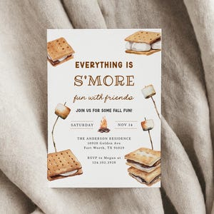 S'more Fun With Friends Invitation Template, Smore Party Invitation ...