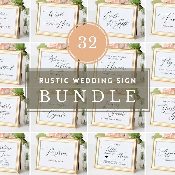 Rustic Wedding Signs - Etsy