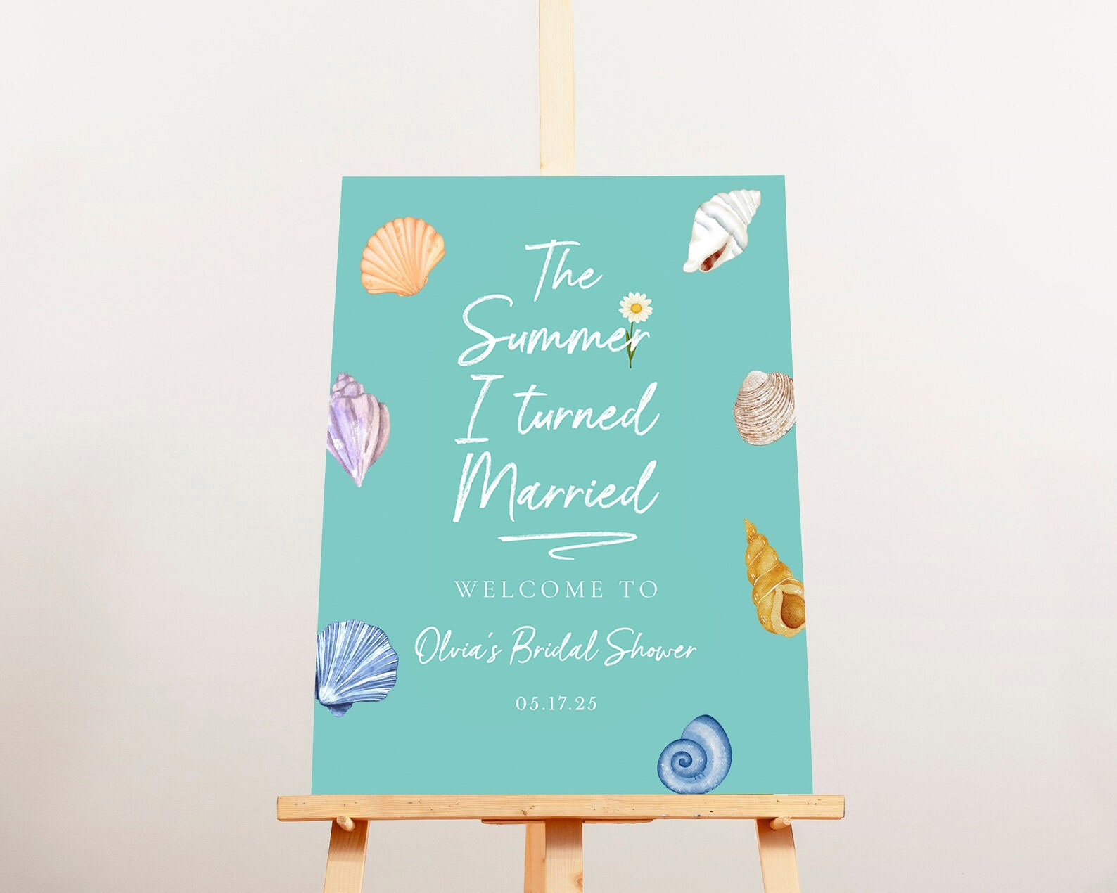 The Summer I Turned Married Bridal Shower Welcome Sign Template ...